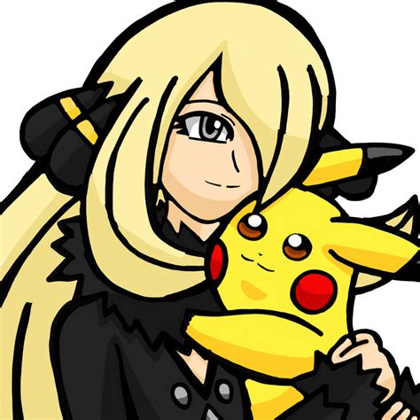 Cynthia And Pikachu By Robynhillzone1994 On Deviantart
