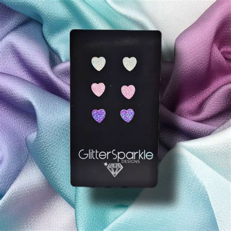 Mini Heart Trio Glittersparkledesigns