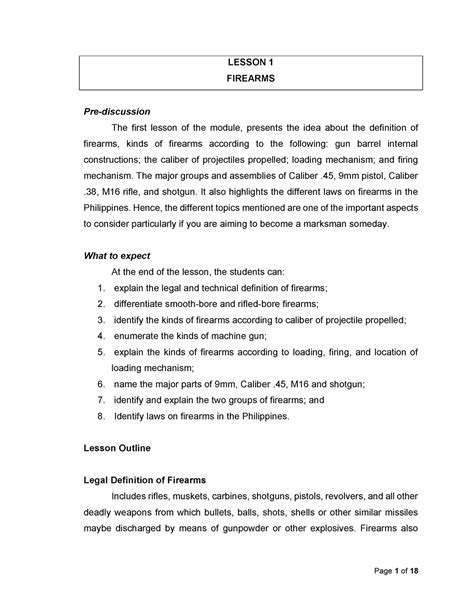 Lesson 1 FirearmsLesson 3 Gender AND Sexuality AS A Subject OF InquiryLesson 3 Gender AND
