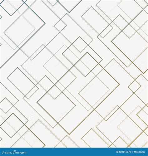 Geometric Vector Pattern Repeating Linear Square Shape And Rectangle Clean Design For Fabric