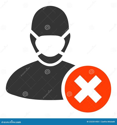 Wrong Masked Man Vector Icon Illustration Stock Vector Illustration Of Hygienic Coronavirus