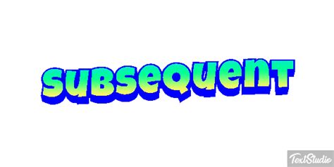 Subsequent Word Animated  Logo Designs