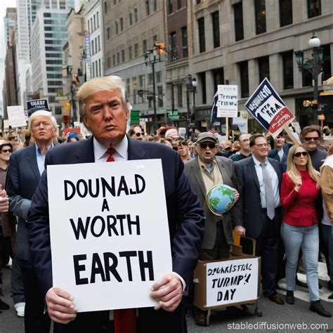 Photorealistic Trump Picketing Stable Diffusion Online