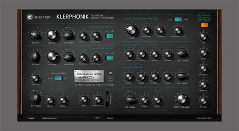 eplex7 dsp klerphonik analog polysynth with 6 vintage variations