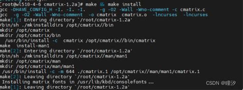 linux下黑客帝国代码雨 csdn博客