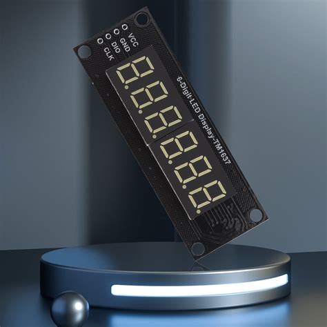 Módulo De Pantalla Led Módulo Led Digital De 0 36 Pulgadas Tm1637 De 6 Dígitos Y 7 Segmentos