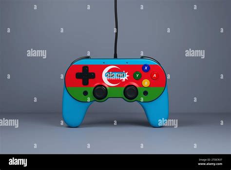 3d Illustration Joystick Gamepad Game Console Or Game Controller With The Colors Of The