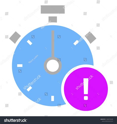 No Line Colored Timer Warning Vector Stock Vector Royalty Free Shutterstock