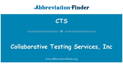 Cts Significa Colaboración Testing Services Inc Collaborative Testing Services Inc