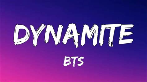 Bts Dynamite Lyrics Bts Youtube