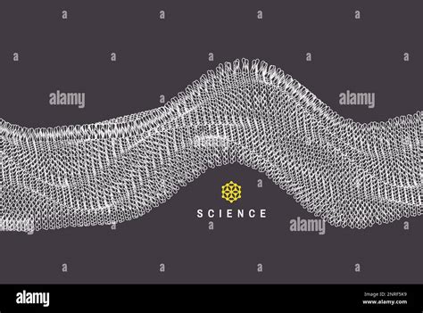 A Wave Formed From Many Particles Cell Membrane Structure In Motion Scientific Background For