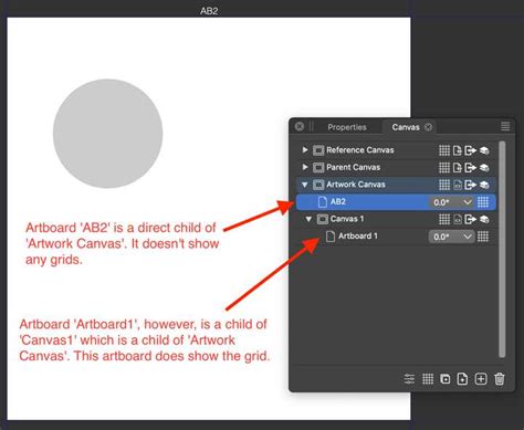 why the artboard of artwork canvas cannot have a grid vectorstyler
