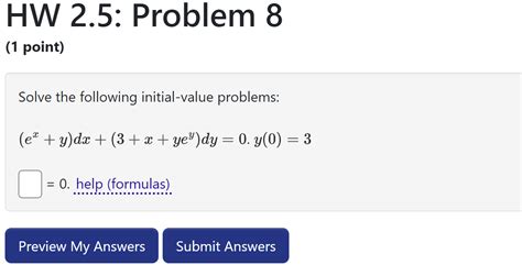 solved solve the following initial value problems