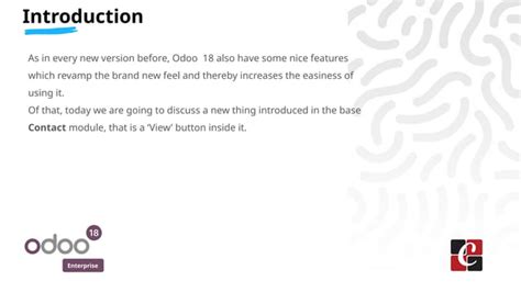 View Button In Odoo 18 Contact Module Odoo 18 Slides Ppt