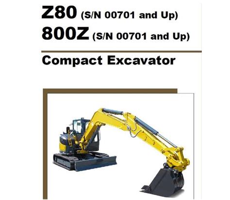 Gehl Z80 800z Compact Excavator Service Repair Manual Service Manual Download
