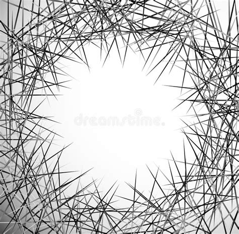Random Lines Chaotic Lines Abstract Element Monochrome Artistic Illustration Stock Vector