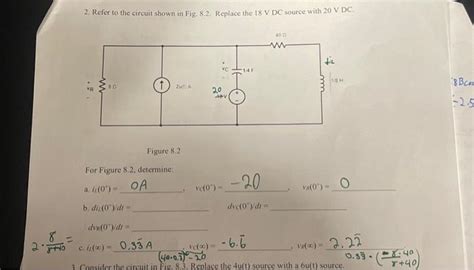 Solved 2 Refer To The Circuit Shown In Fig 8 2 Replace Chegg Com