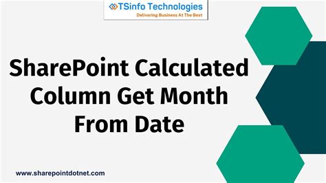 Sharepoint Calculated Column Get Month From Date Sharepoint Calculated Column Month And Year