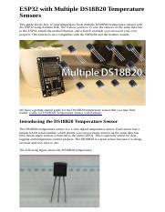 ESP32 With Multiple DS18B20 Temperature Sensors Docx ESP32 With Multiple DS18B20 Temperature