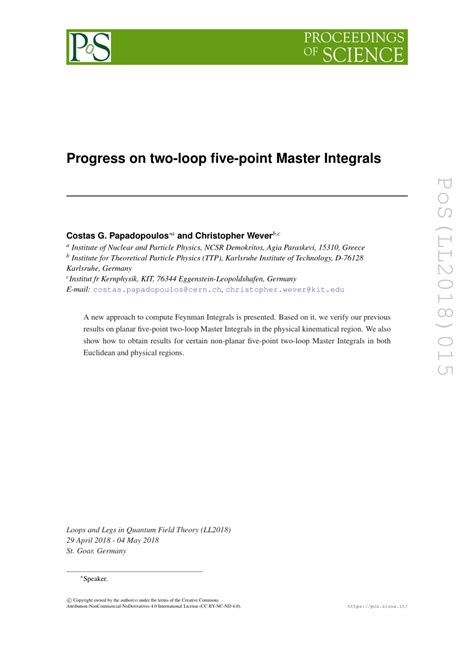 pdf progress on two loop five point master integrals