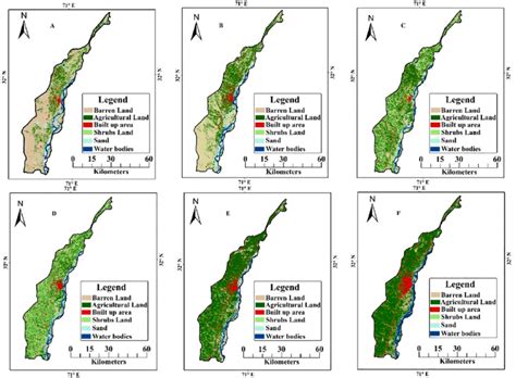 Maps Of Lulc Classification A 1990 B 1995 C 2003 D 2009 E