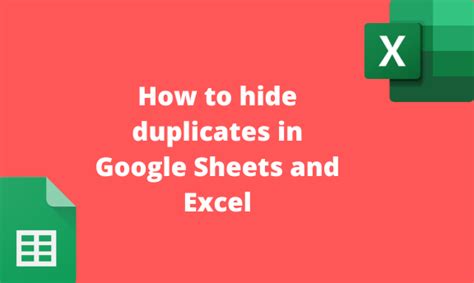 How To Hide Duplicates In Excel Design Talk