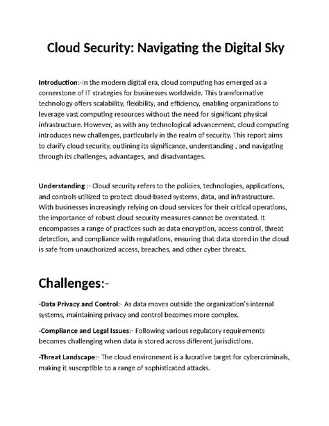 Cloudsecurity The Security Of New Era Cloud Security Navigating The