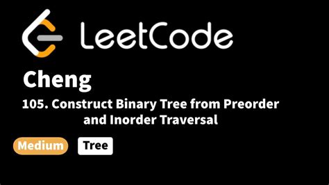 Leetcode 105 Construct Binary Tree From Preorder And Inorder Traversal
