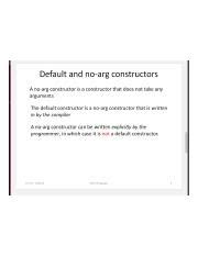 Understanding Default And No Arg Constructors In Programming Course Hero