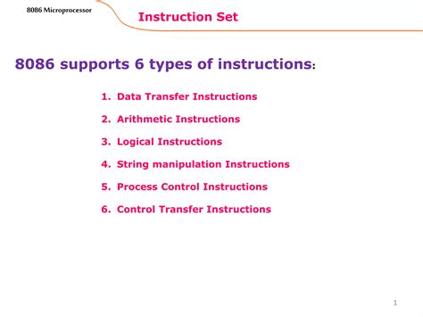 Microprocessor 8086 Instructions Ppt