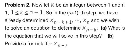 solved instructions let u be an n by n upper triangular
