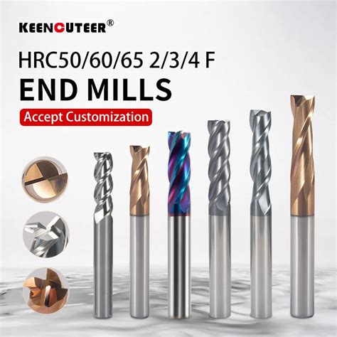 2 3 4 플루트 카바이드 엔드 밀 hrc50 60 65 cnc 텅스텐 카바이드 밀 비트 코팅 1 20mm 스퀘어 라우터 비트