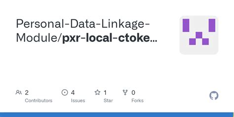 GitHub Personal Data Linkage Module Pxr Local Ctoken Service