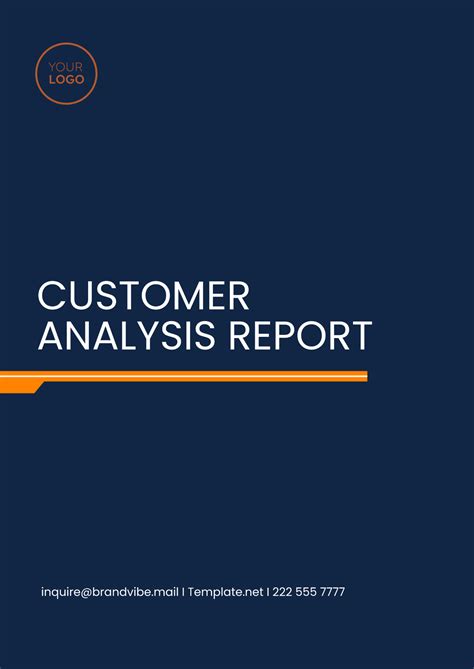 Free Customer Analysis Report Template To Edit Online