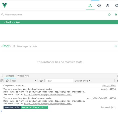 Laravel 57 Vuejs Component Is Mounted But Not In Devtools