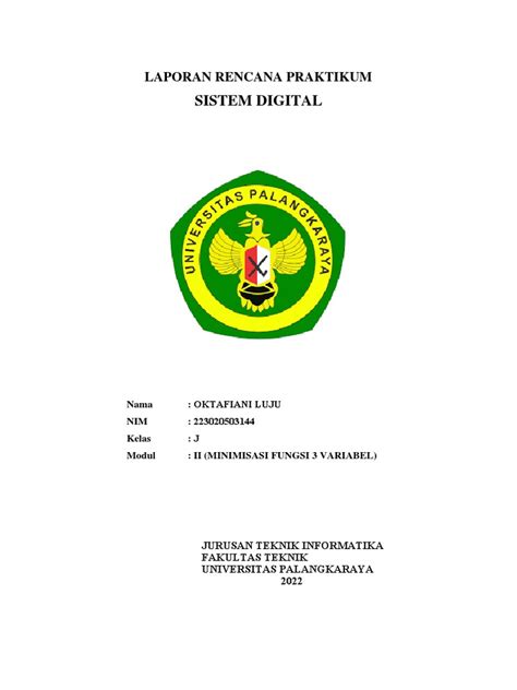 Modul Ii Laporan Rencana Praktikum Sistem Digital Pdf