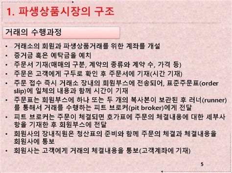 파생상품의 거래