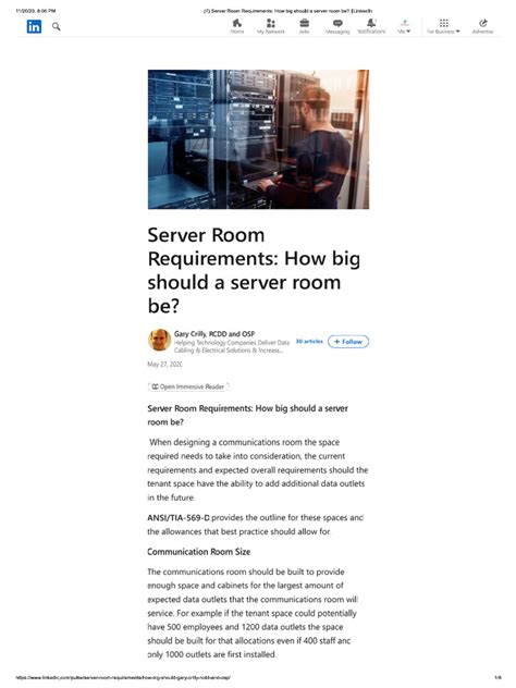 Server Room Requirements Pdf