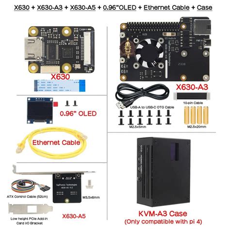 pikvm a3 pikvm with case without psu for raspberry pi 4 kvm over ip