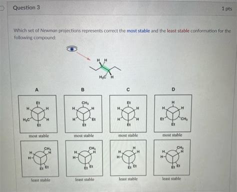 Solved Which Set Of Newman Projections Represents The