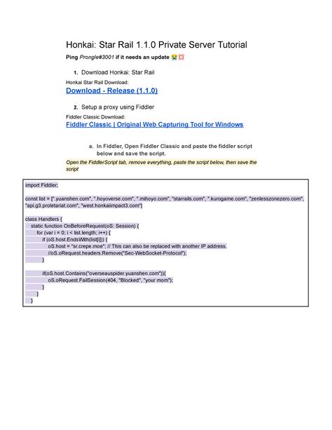 Private Server Tutorial For Honkai Star Rail Honkai Star Rail 1 1 Private Server Tutorial