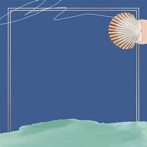 Premium Vector Clamshell Pattern On Blue Background Vector