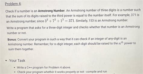 solved check if a number is an armstrong number an
