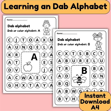 alphabets printable worksheets instant download kindergarten 1st