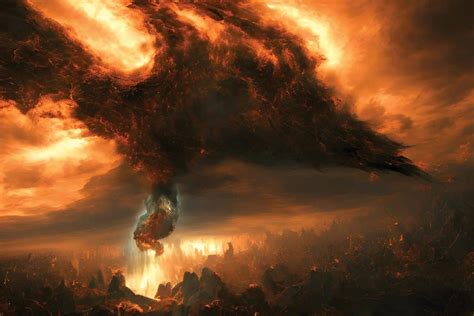 Final Battle Between Hell A Canvas Wall Art Alessandro Della Torre