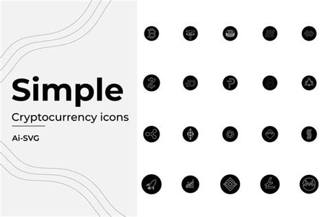 simple cryptocurrency icons pack 4 graphic by perfectdesignbox