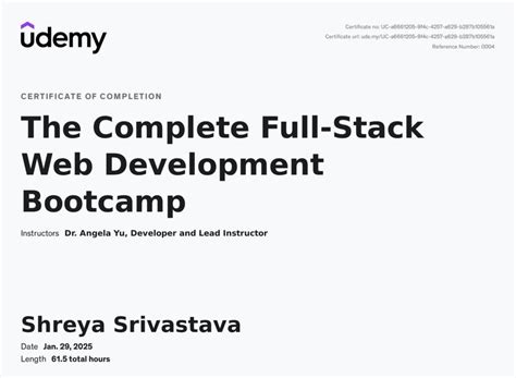 Webdevelopment Fullstackdeveloper Coding Learning Udemy Angelayu Shreya Srivastava