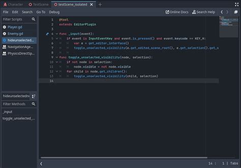 Is There A Hotkey To Hide All Unselected Nodes In The Scene Godot Forums