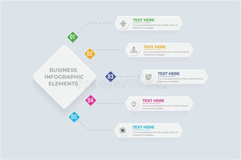 Business Strategy And Workflow Information Diagram Vector For Office Presentations Abstract