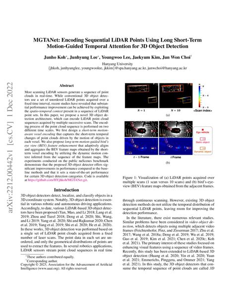 Mgtanet Encoding Sequential Lidar Points Using Long Short Term Motion